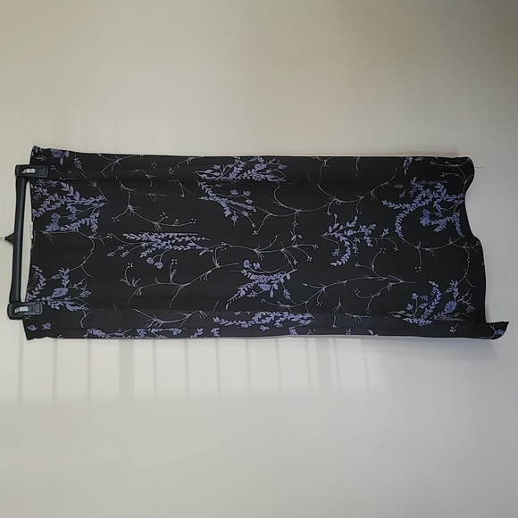 Jkla | Skirts | Jkla Maxi Black Skirt With Blue Flowers Size Large ...